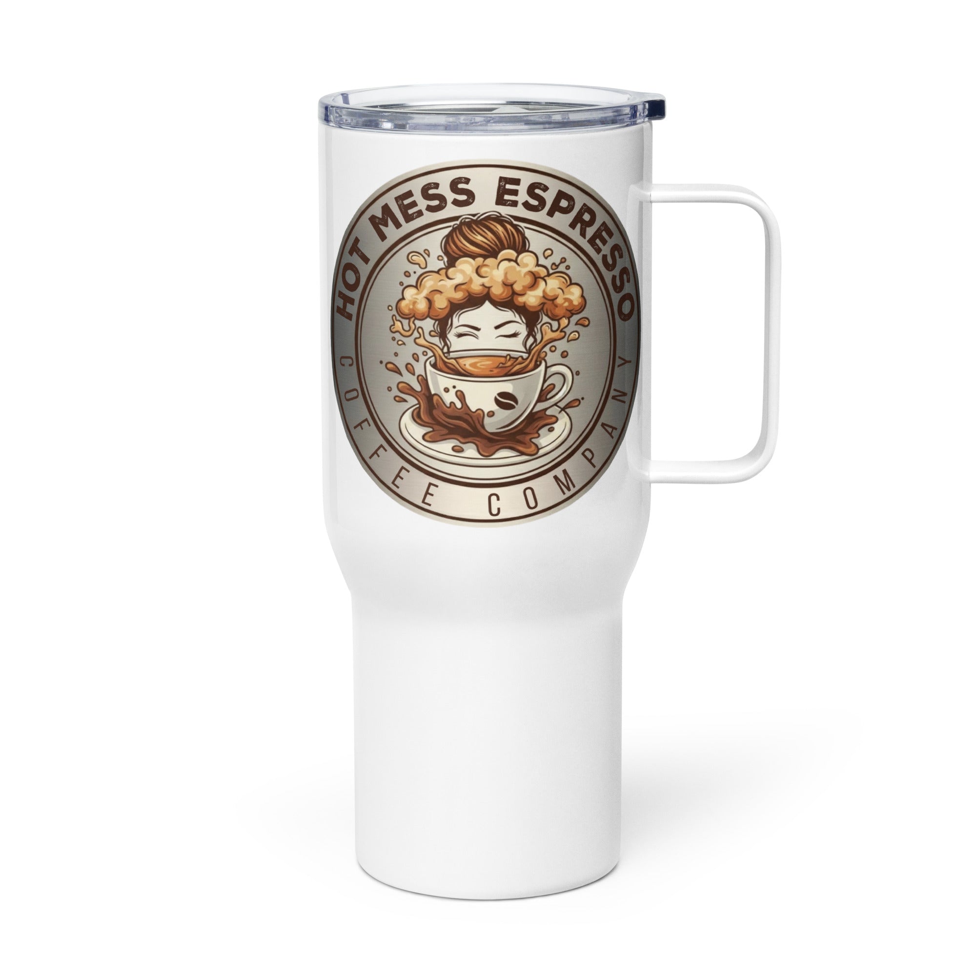 Travel mug with a handle – Hot Mess Espresso Coffee Company